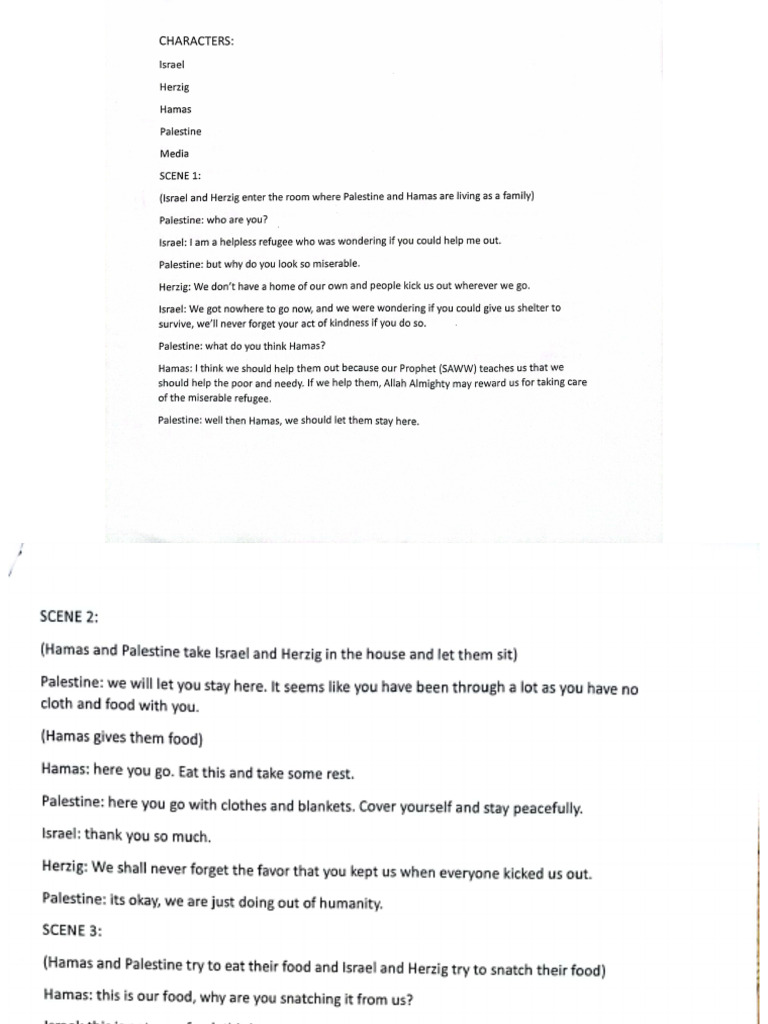 Free Palestine (Role Play Script) | PDF