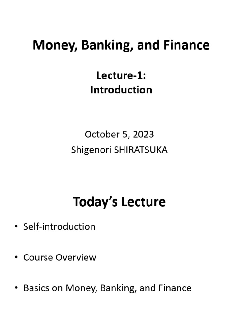 Money Banking Finance | PDF | Monetary Policy | Adverse Selection