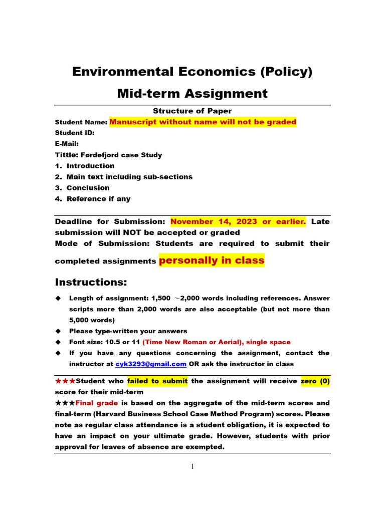 Mid-Term Assignment (Fall 2023) | Download Free PDF | Norway | Mining