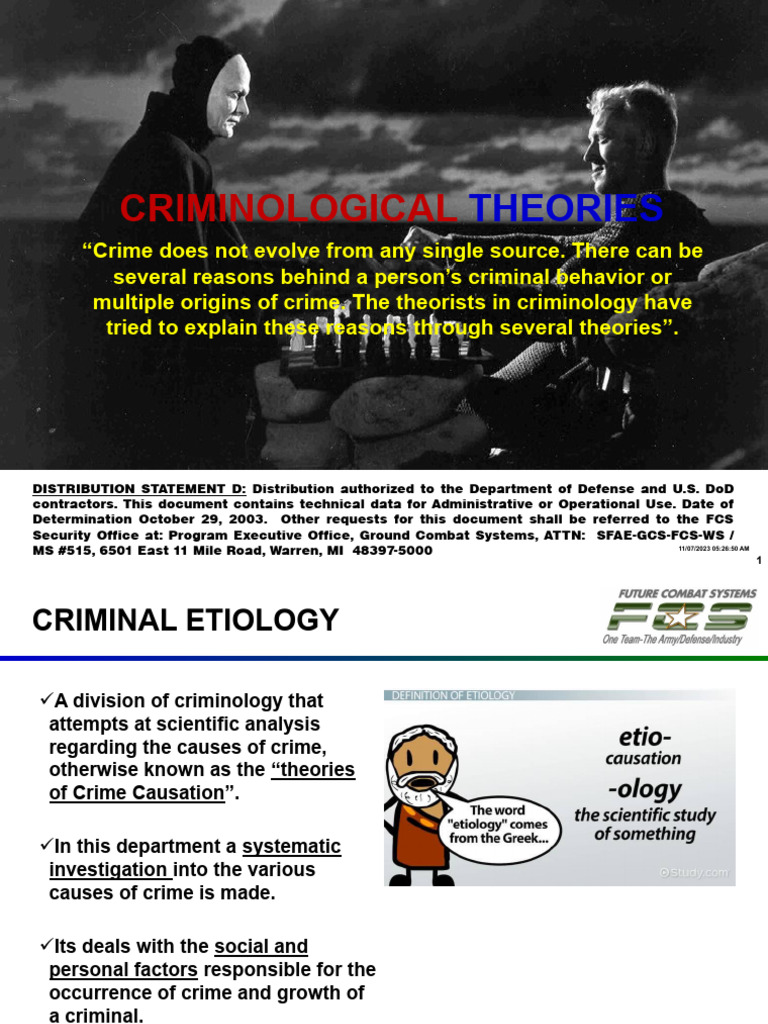 Criminological Theories and Causation | PDF | Criminology | Behavioural ...
