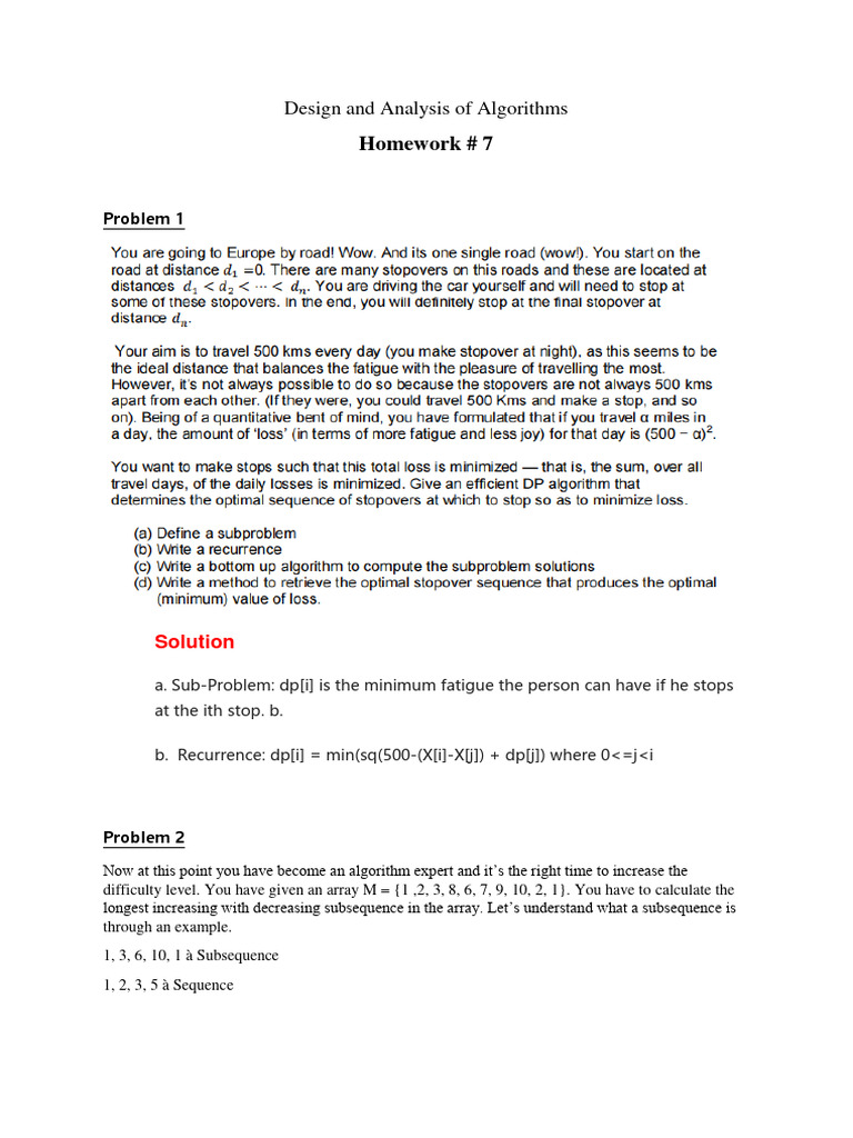 DP Practice Questions 2 | Download Free PDF | Theoretical Computer Science | Computational ...