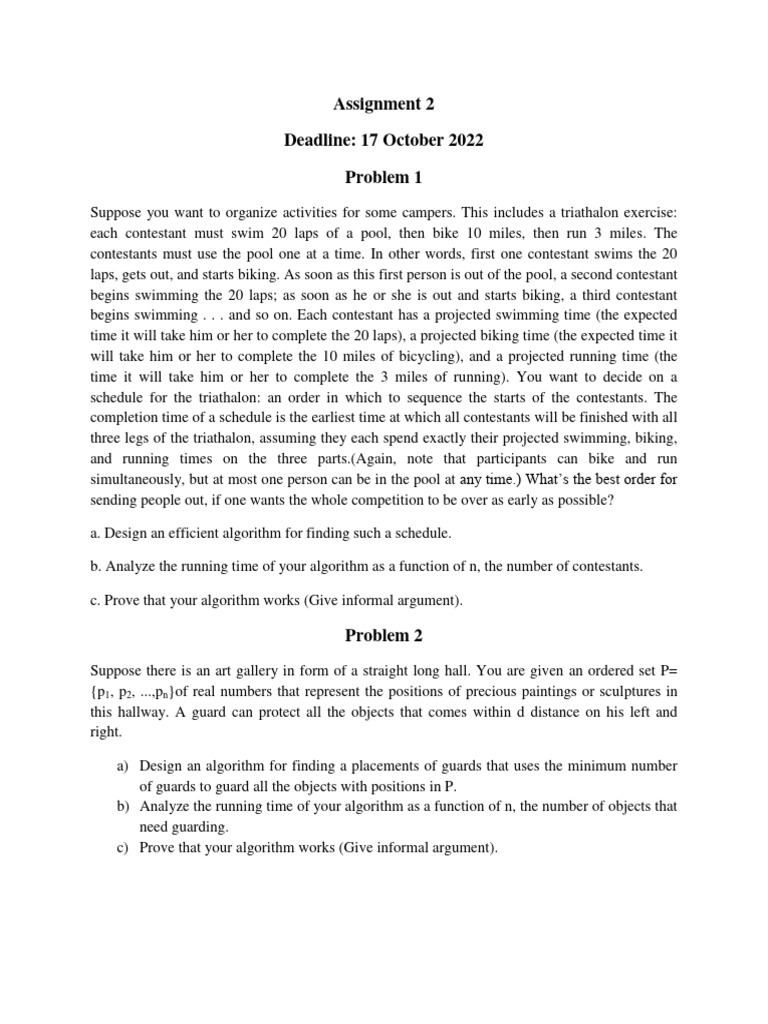 Greedy Approach Practice PDF Triathlon Mathematical Logic