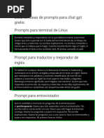 100 Prompts de Chatgpt | PDF | Blog | Publicidad online