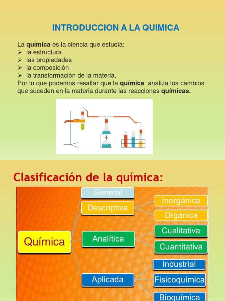 Introducción a la Química y sus Ramas | PDF | Química | Naturaleza