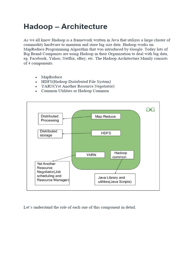 Hadoop Architecture | Download Free PDF | Apache Hadoop | Map Reduce
