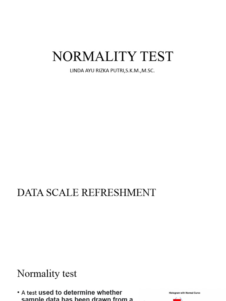 Normality Test | PDF | Statistical Analysis | Teaching Mathematics