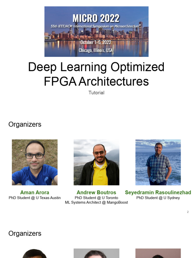 Micro22 Fpga Dl Deep Learning Optimized Fpga Architectures Pdf Field Programmable Gate