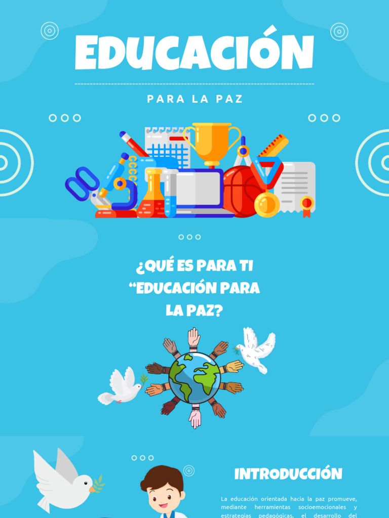 Educación Para La Paz Compressed Compressed Pdf Paz Aprendizaje