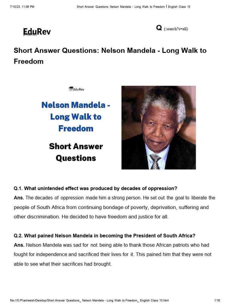 Mandela | PDF | Apartheid | Nelson Mandela