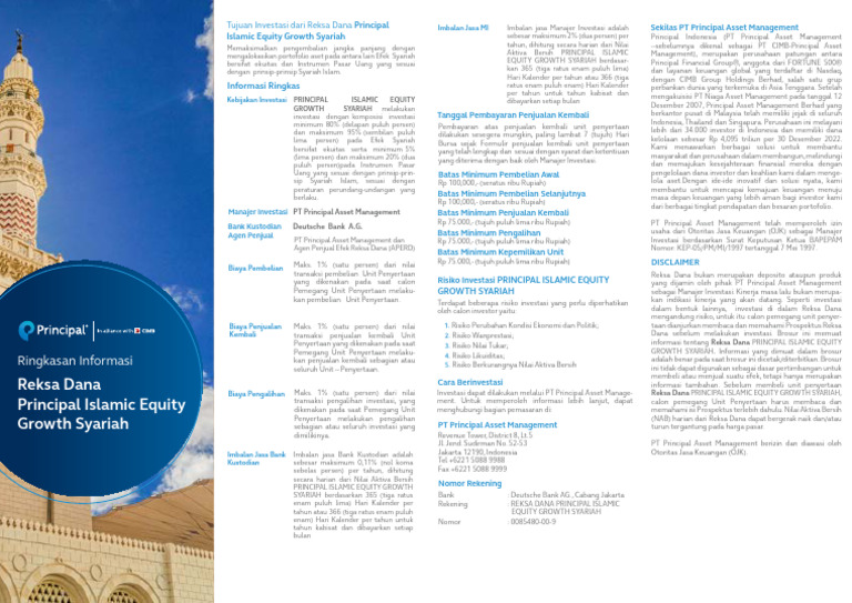 Principal Islamic Equity Growth Syariah-Compressed | PDF