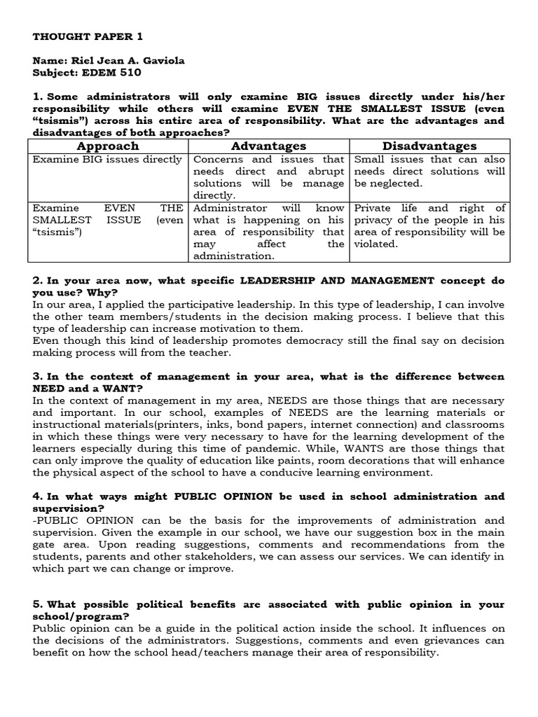 Thought Paper 1 | PDF | Learning | Leadership Thought Paper 1 | PDF | Learning | Leadership
