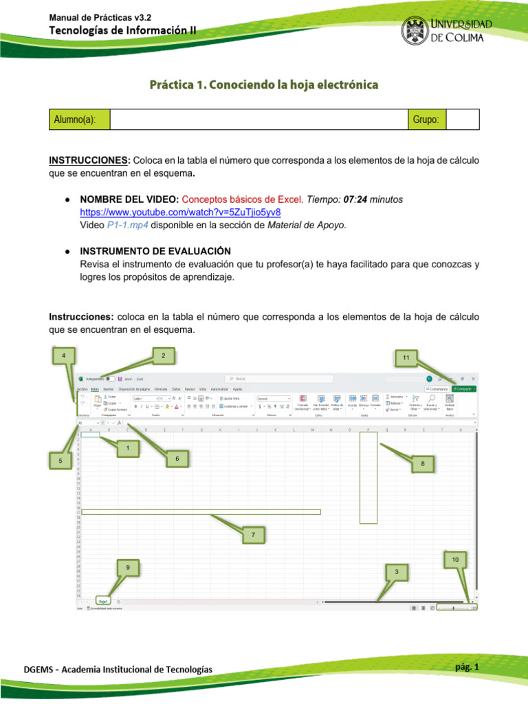 3.0 Manual de Prácticas Tecnologías de La Información II (2023) v3.2-3-5 | PDF | Hoja de cálculo ...