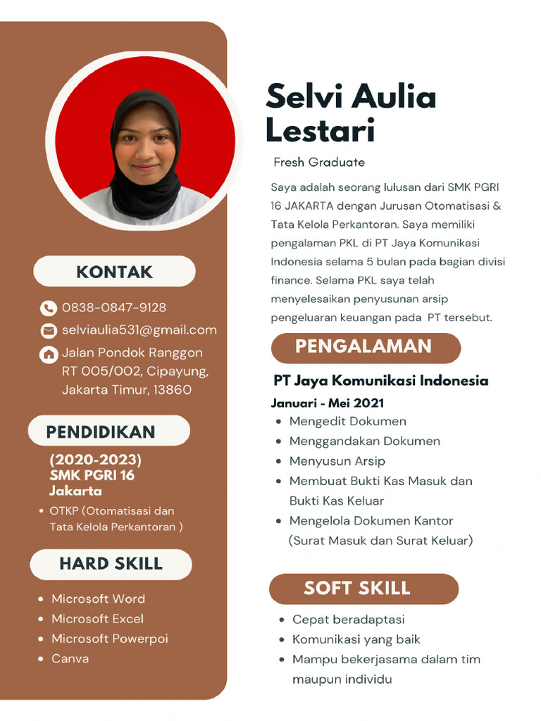 CV - Selvi Aulia Lestari | PDF