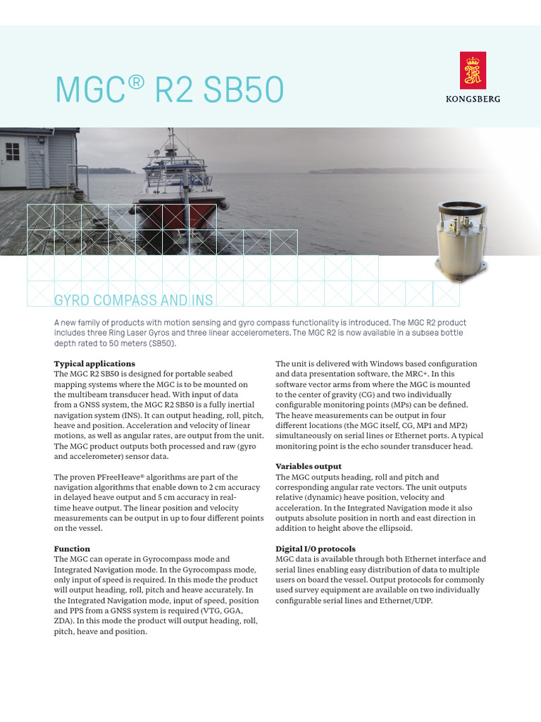 Datasheet MGC r2 Sb50 Sept19 | PDF | Inertial Navigation System | Metrology