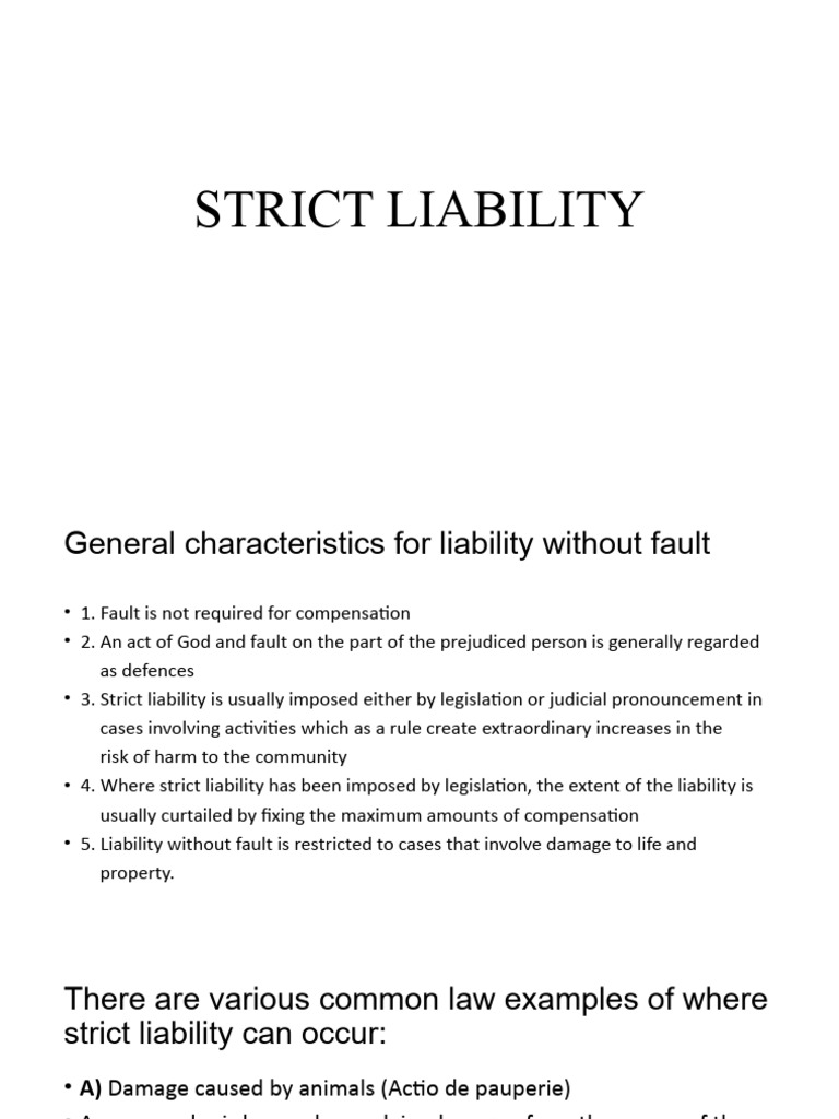 Strict Liability | PDF | Product Liability | Common Law