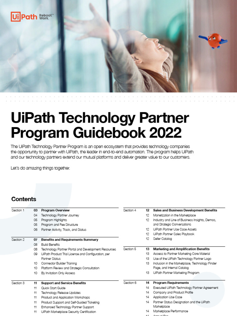UiPath 2022 Tech Partner Program Guidebook | PDF | Sales | Marketing