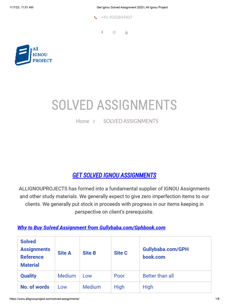 Ignou Project Solved Assignment | Download Free PDF | Science | Academic Degree