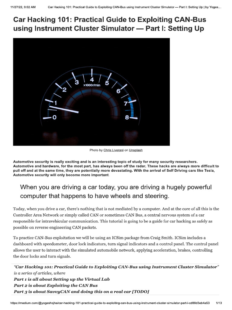 Car Hacking 101 part 1 | PDF