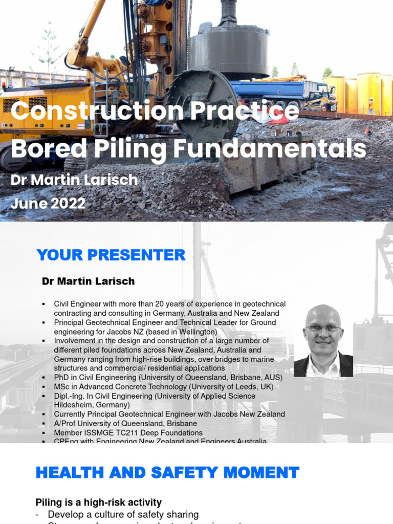 Construction Practice Bored Piling - Fundamentals June 2022 | PDF | Deep Foundation ...