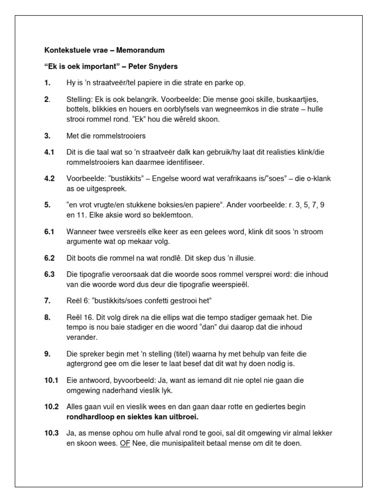 AFR 10 Ek Is Oek Important MEMO | PDF