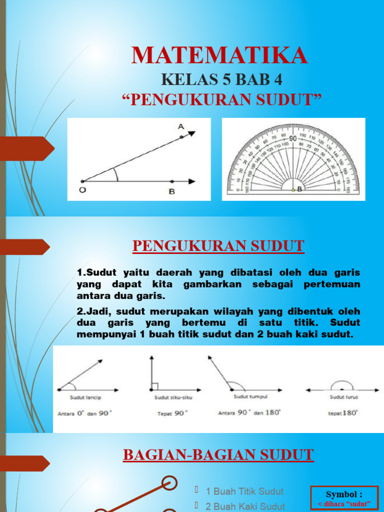 Pengertian Dan Pengukuran Sudut | PDF