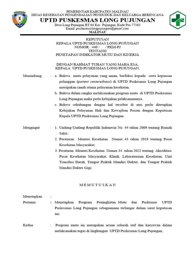 5111 SK Peningkatan Program Mutu | PDF