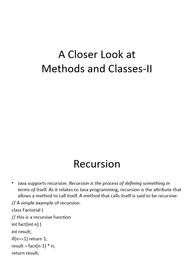 7 A Closer Look At Classes And Methods 2 Pdf Class Computer Programming Scope Computer