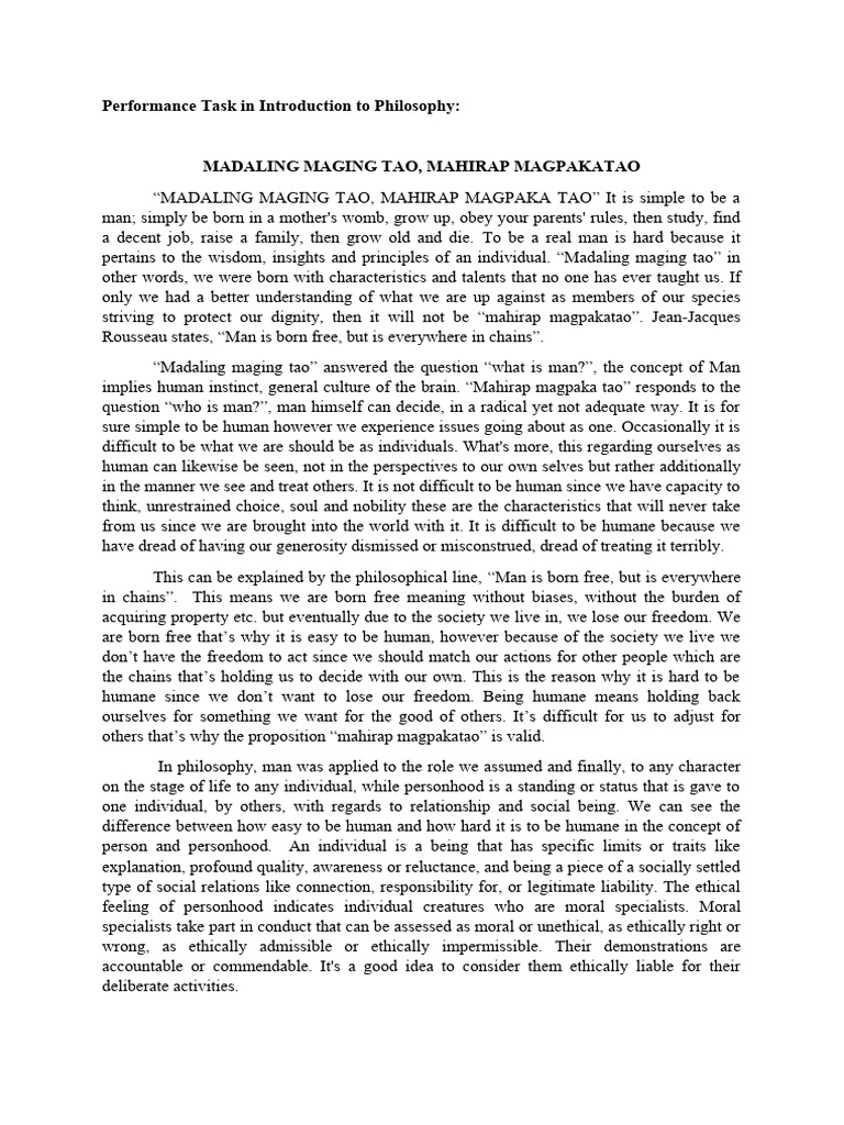 Rection Paper (Intro To Philo PT) | PDF | Free Will | Psychology