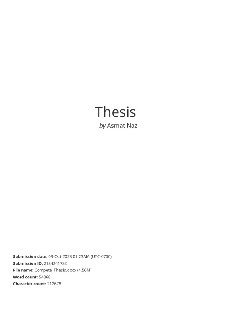Thesis | PDF | Computing