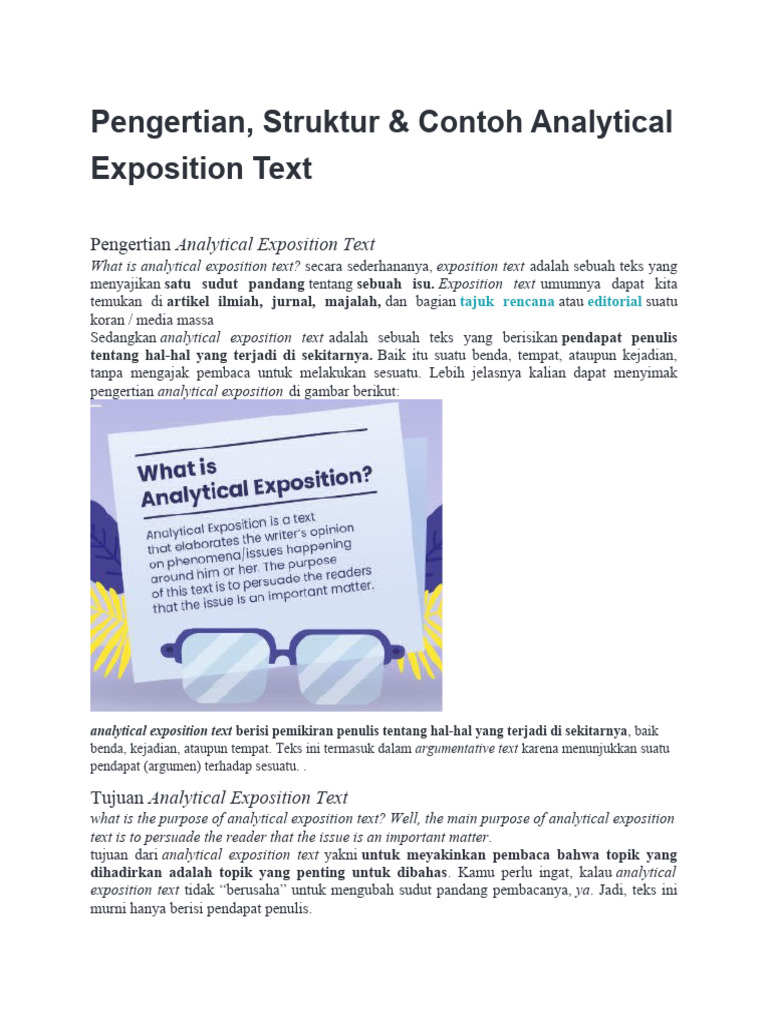 Pengertian Analitycal Exposition | PDF