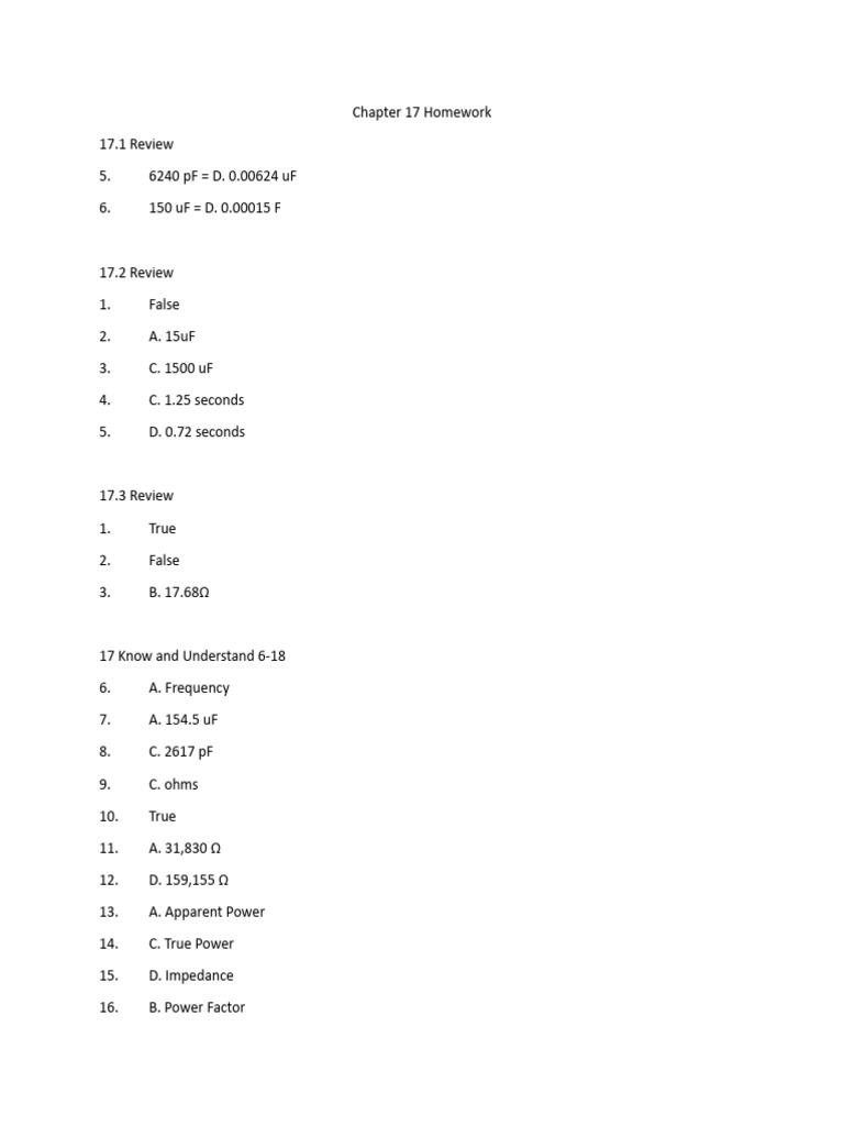 Chapter 17 Homework | PDF Chapter 17 Homework | PDF