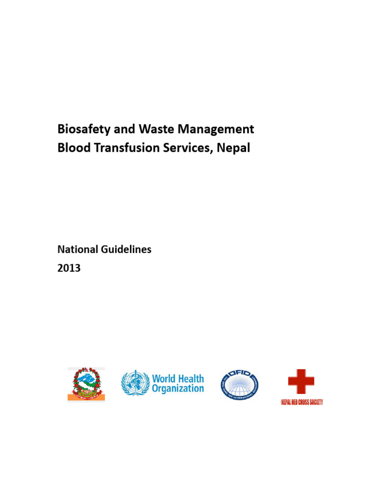 National Guidelines Bio Safety Waste Management in Nepal | PDF | Waste | Waste Management