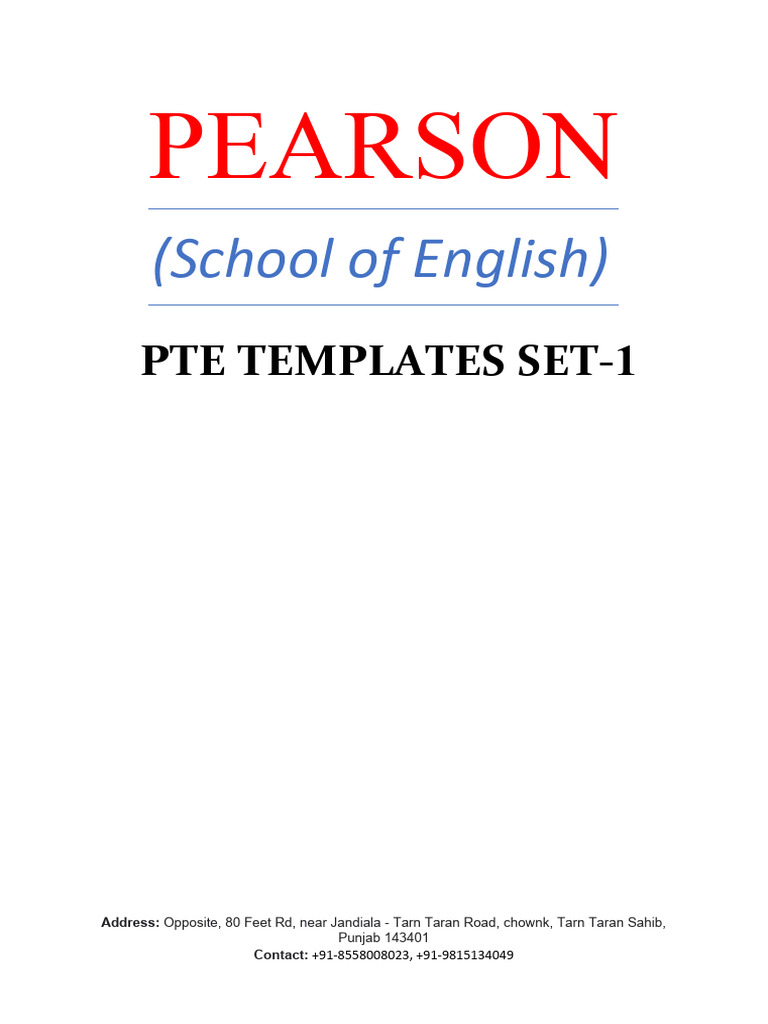 Pearson: (School of English) | PDF
