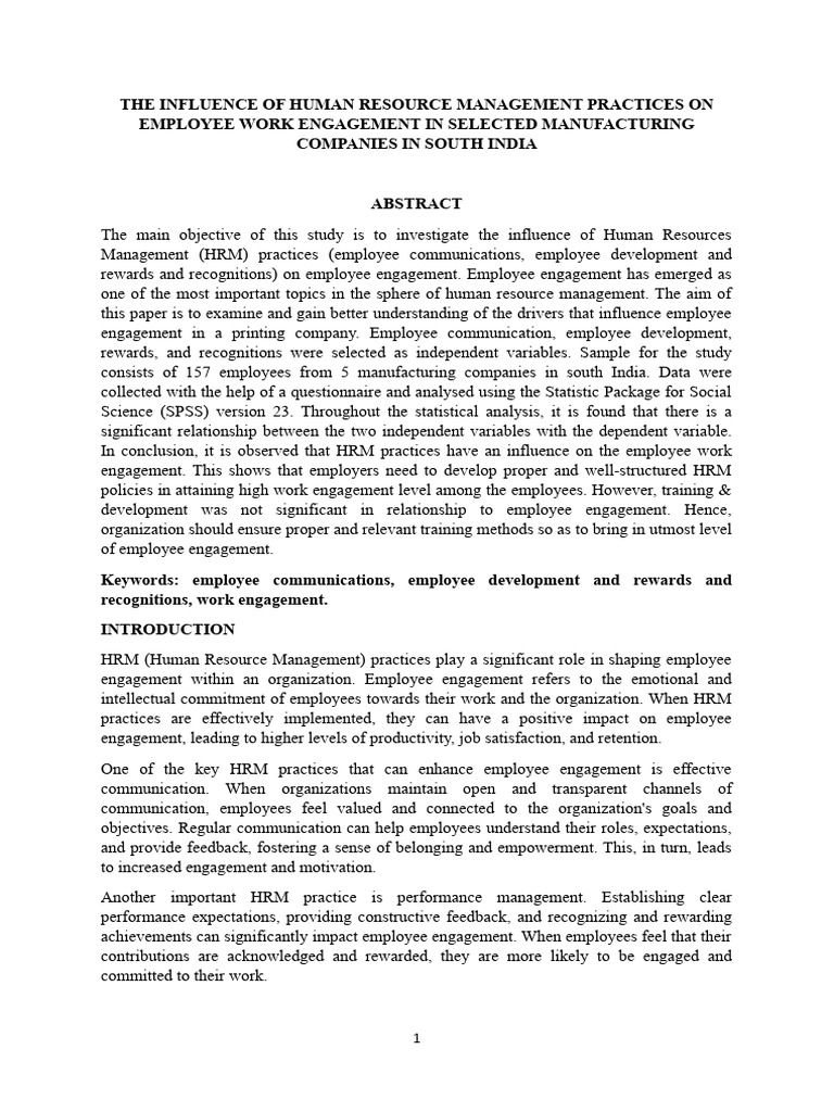 Employee Engagement | PDF | Human Resource Management | Employee Retention