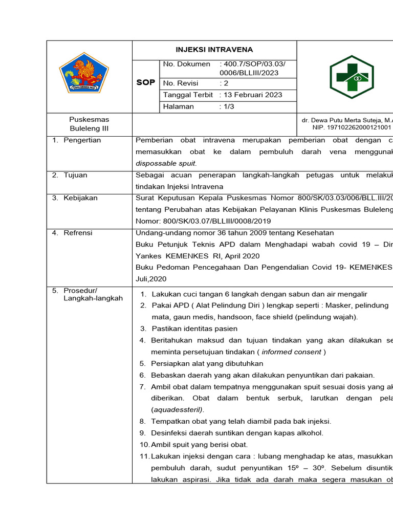 Injeksi Intravena 0006 | PDF