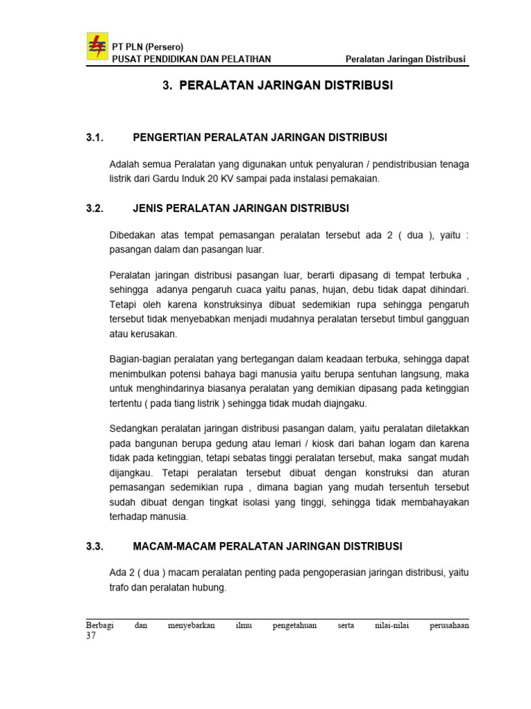 Peralatan Jaringan Distribusi | PDF