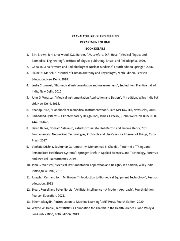 Bme Book Pdf Biomedical Engineering