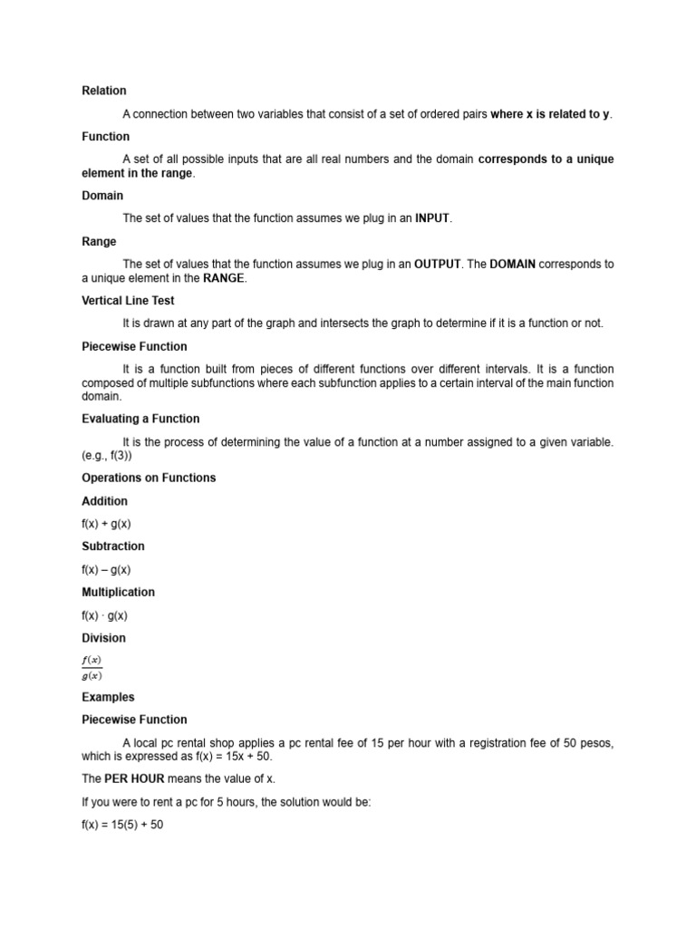 Reviewer Galing Sa Isang Cutiepie Na Sir Ed | PDF | Function (Mathematics) | Analysis