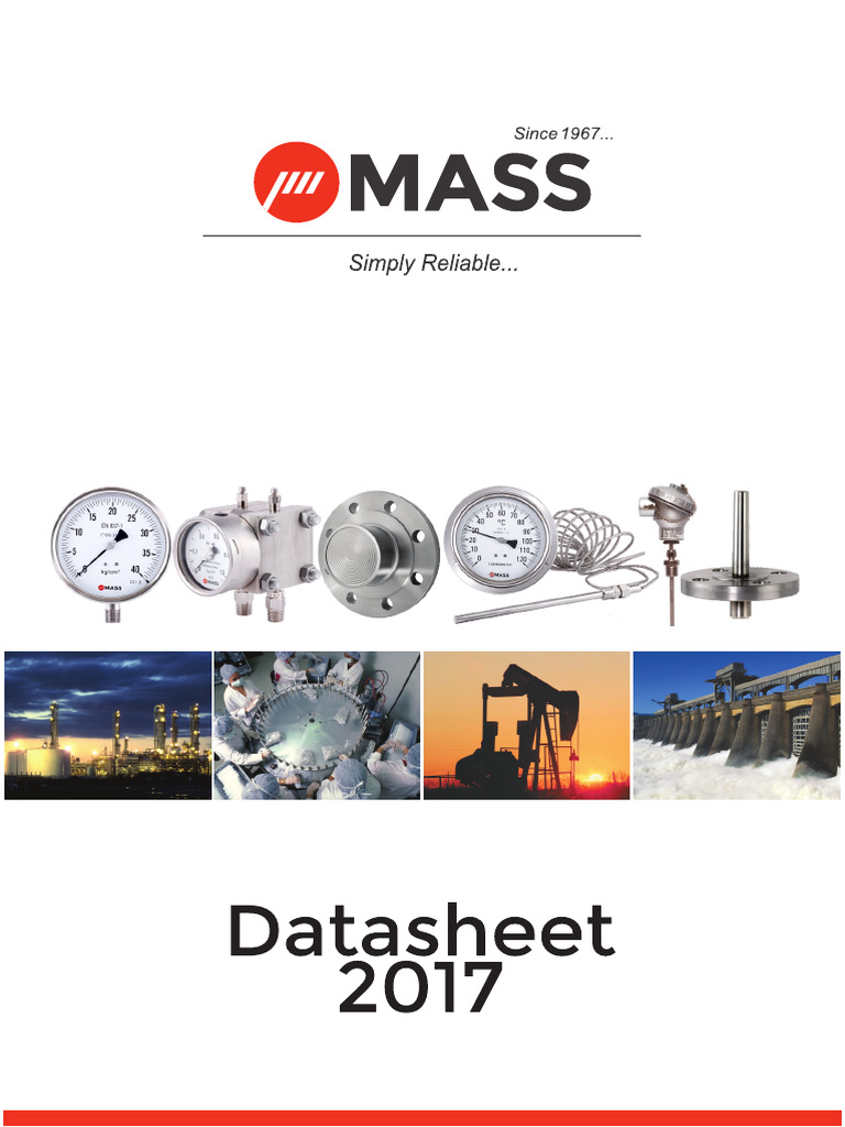 Datasheet Mass Intl | PDF | Pressure Measurement | Pipe (Fluid Conveyance)