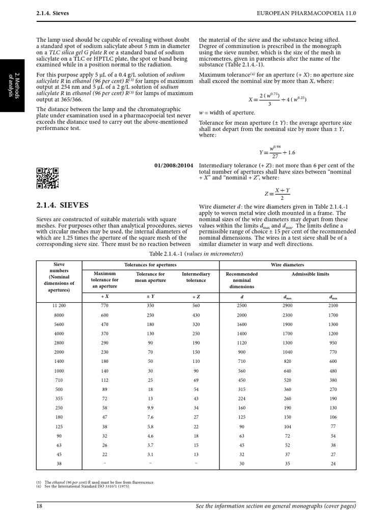 2.1.4. Sieves | PDF | Engineering Tolerance | Chemistry