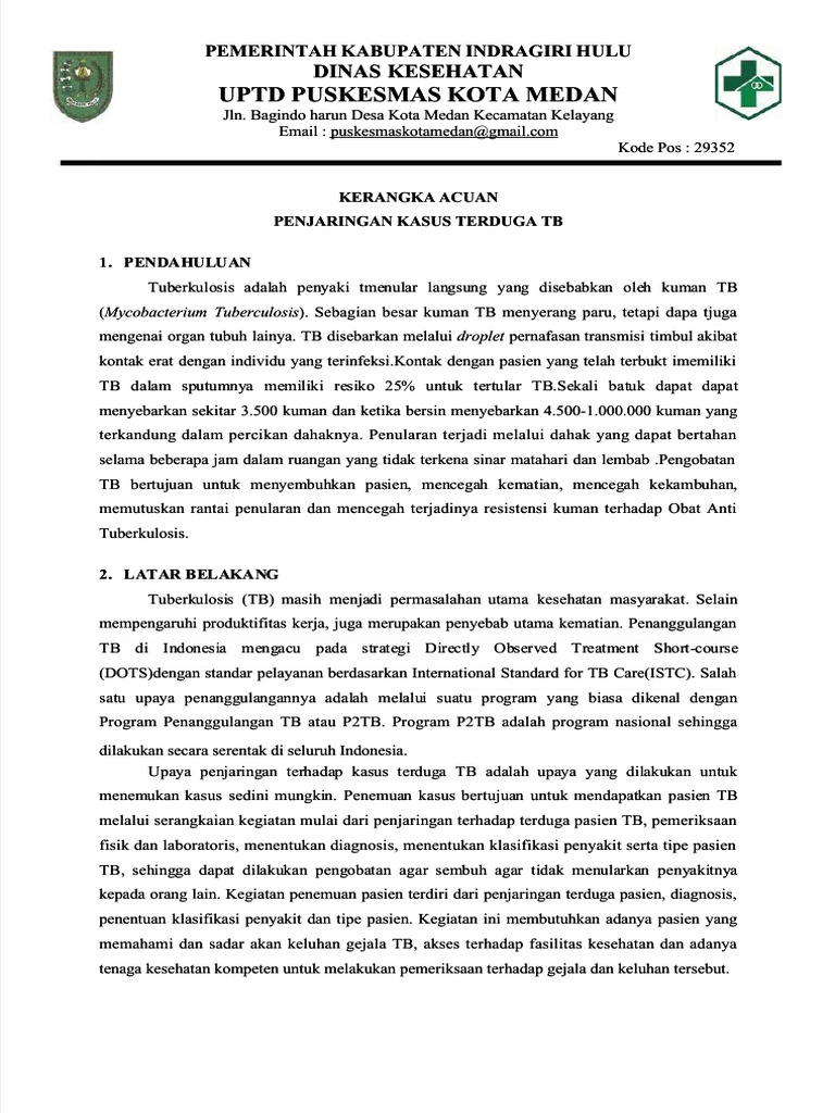 PDF Kak Penjaringan Kasus Terduga TB - Compress | PDF
