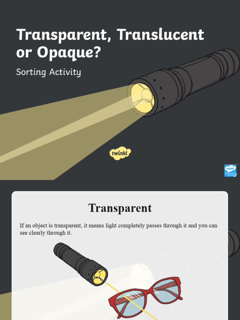 Transparent Translucent Opaque | PDF | Transparent Materials ...