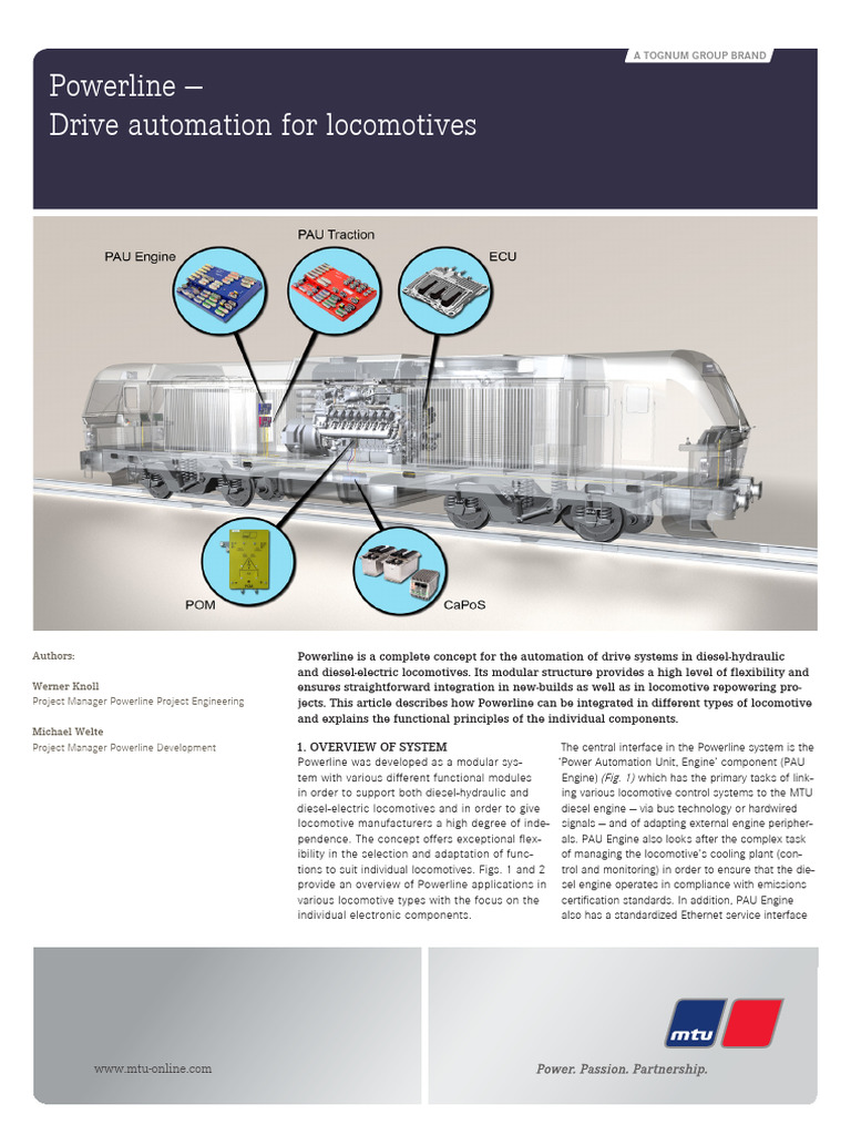 MTU Powerline White Paper EN 12-09-11 | PDF | Locomotives | Transformer