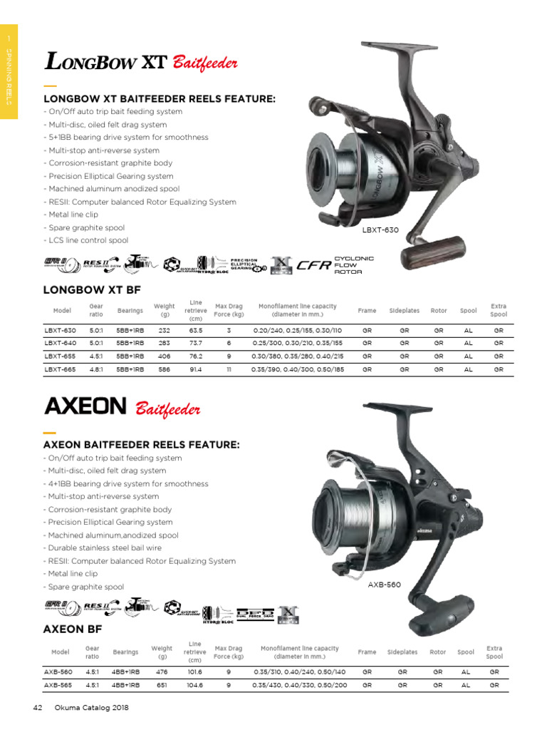 Longbow XT Baitfeeder Reels Feature | PDF | Mechanical Engineering ...