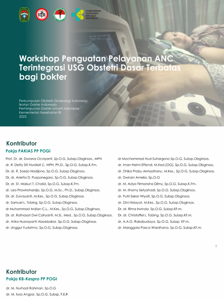 Final Print Out Materi Luring - Offline Workshop ANC Terintegrasi USG Obs. Dasar | PDF