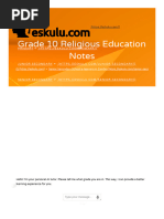 Grade 10-12 Religious Education Notes | PDF | Religion And Belief ...