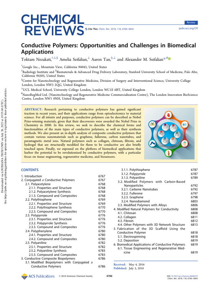 Conductive Polymer | PDF | Biopolymer | Biosensor