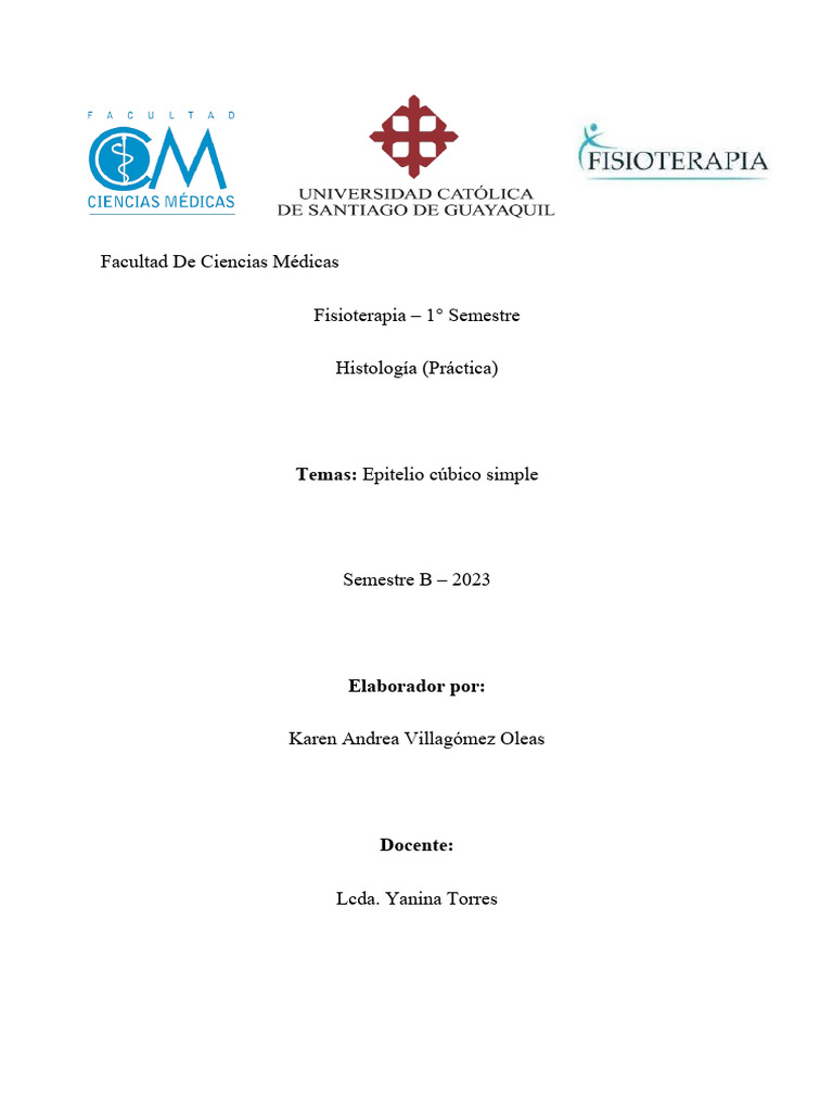 Investigación - Epitelio cúbico simple | PDF | Epitelio | Inflamación