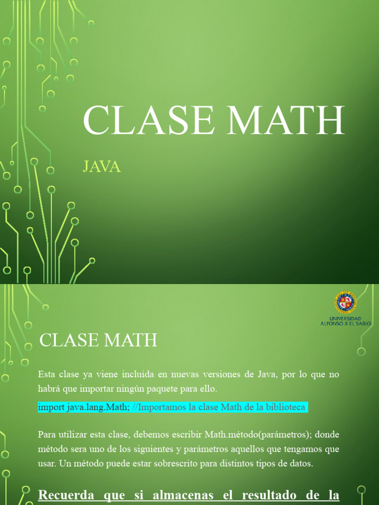 4 - Clase Math (Java) | PDF
