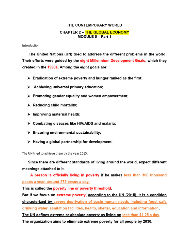 TCW Module 5 Chap 2 Part 1 | PDF | Extreme Poverty | Poverty